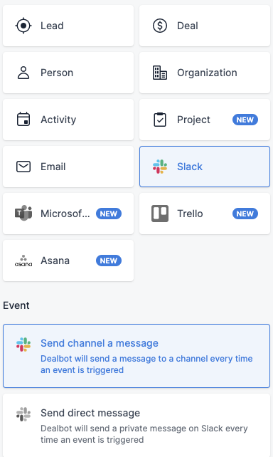 Automatisations : Notifications Slack - Knowledge Base | Pipedrive